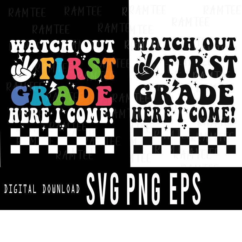 First Grade SVG, Back to School Svg Png, Groovy Retro First Day of ...
