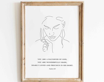 Line Art Bible Verse | Etsy