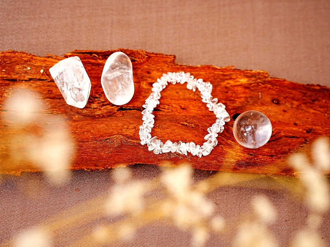 Rock Crystal Set, Crystal Gift Box With Bracelet, Rock Crystal Ball ...