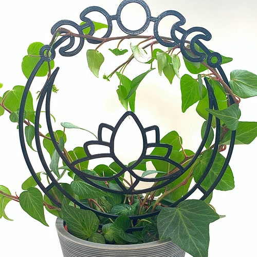 Geometric Crescent Moon 3D Printed Plant Trellis / Indoor - Etsy