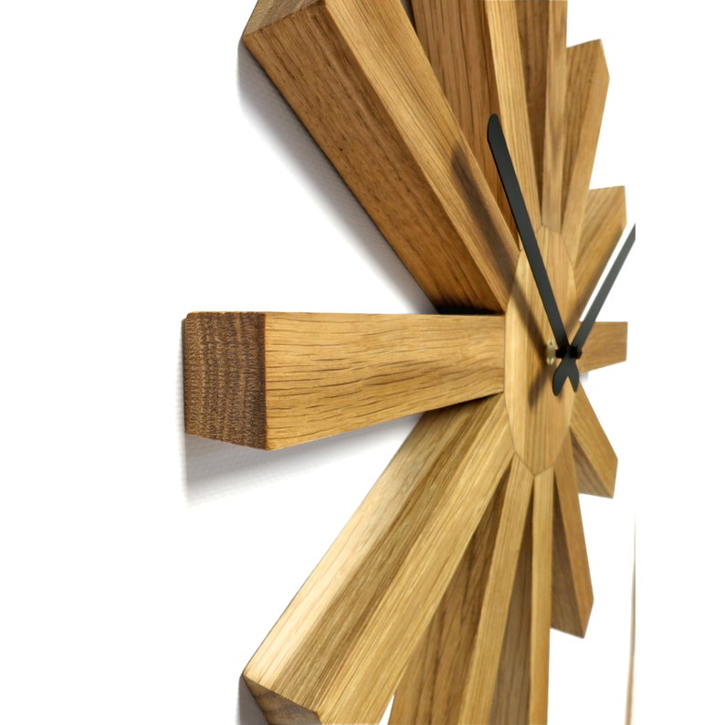 Wall Clock Masterpiece Oak Oiled Design Wooden Clock - Etsy UK