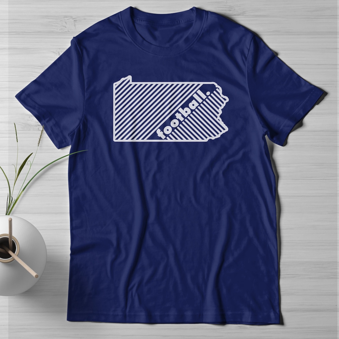 Penn State Pennsylvania Football Stripes Boho Blue T-shirt - Etsy