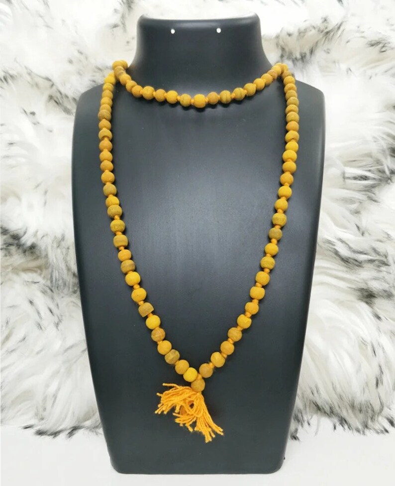 Turmeric Mala Haldi Mala 108 Prayer Mala Knotted India Japa - Etsy