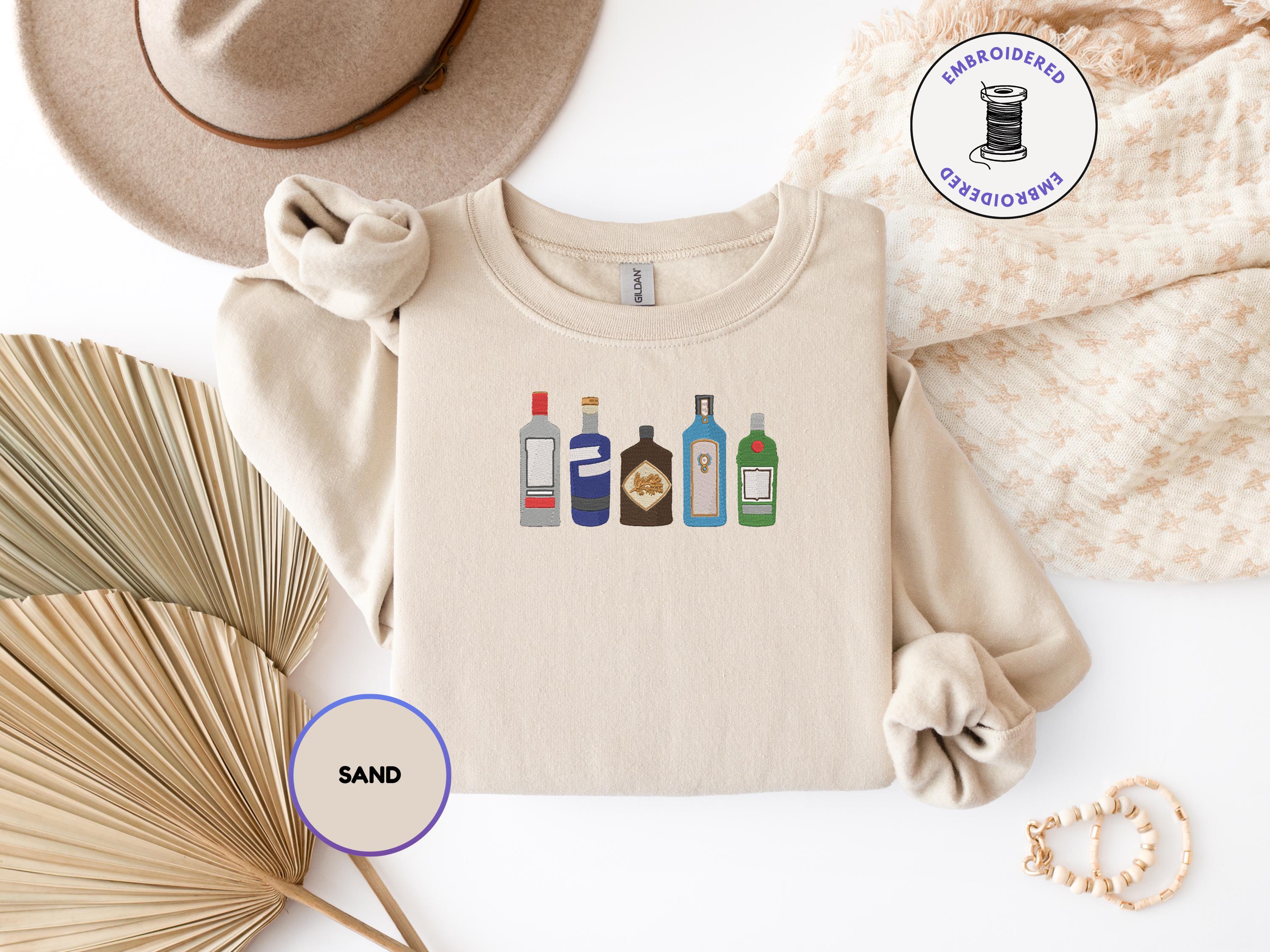 Embroidered Gin Lover Sweatshirt | Cocktail Mixologist Gift ...