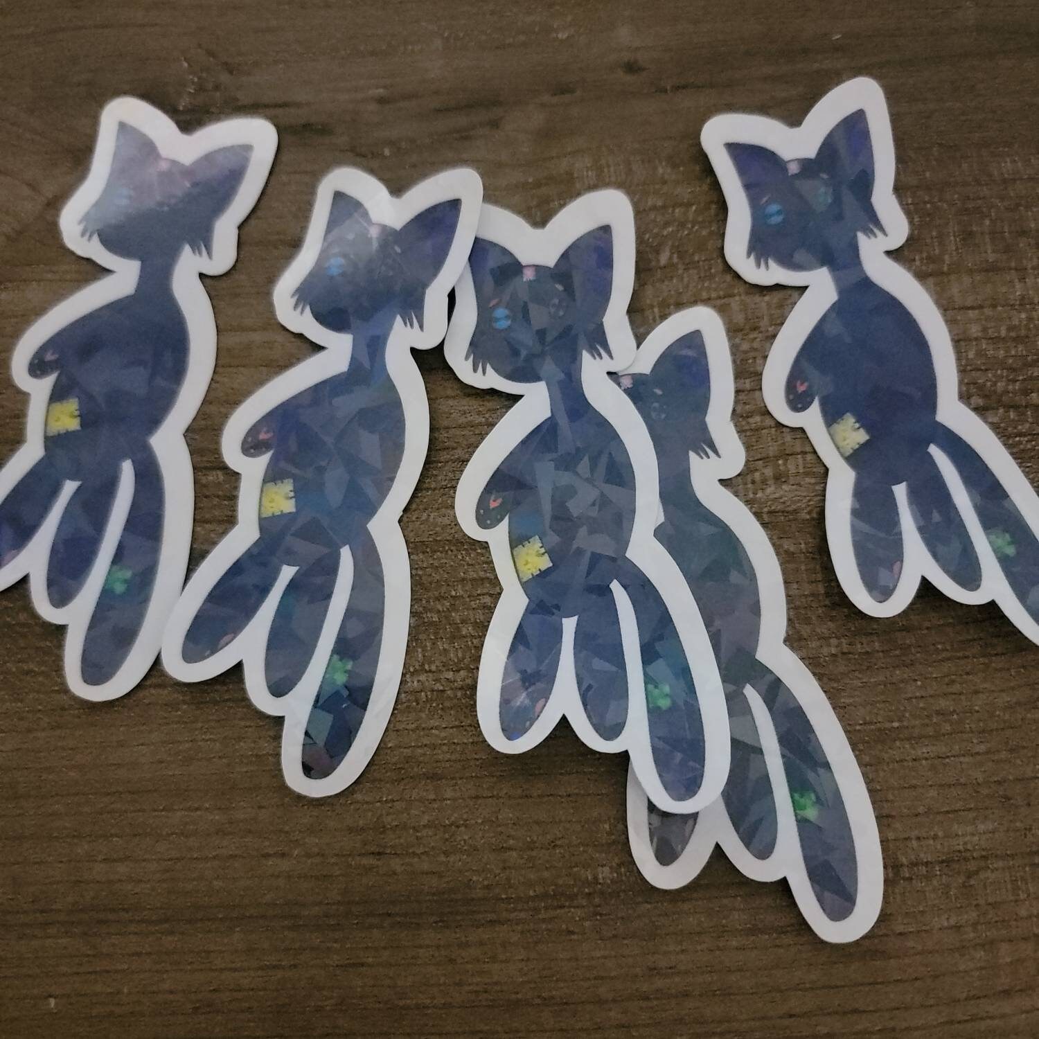 Raggedy Cat Holographic Sticker - Etsy