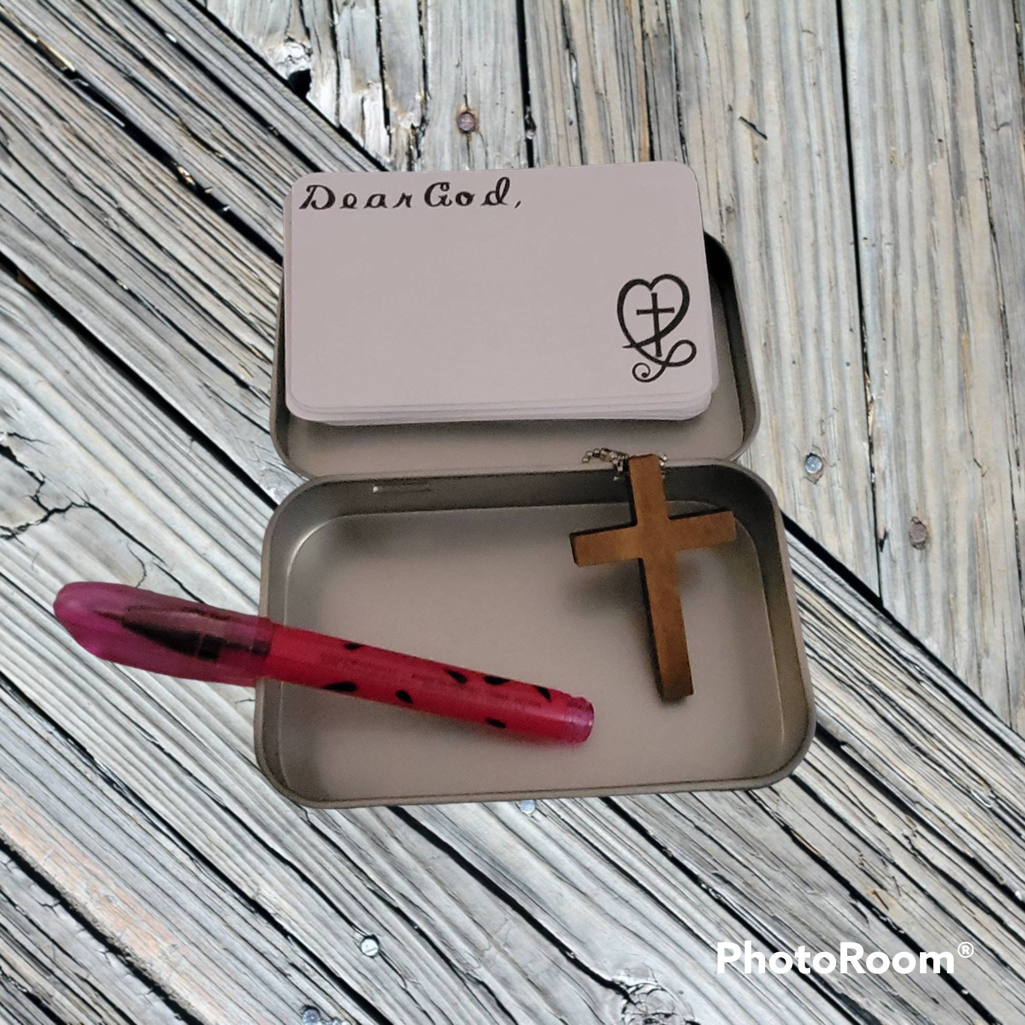 Handmade Prayer Tin, Prayer Cards and Pen. Can Customize - Etsy