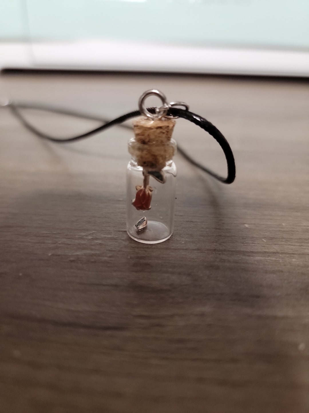 Falling Rose Necklace - Etsy