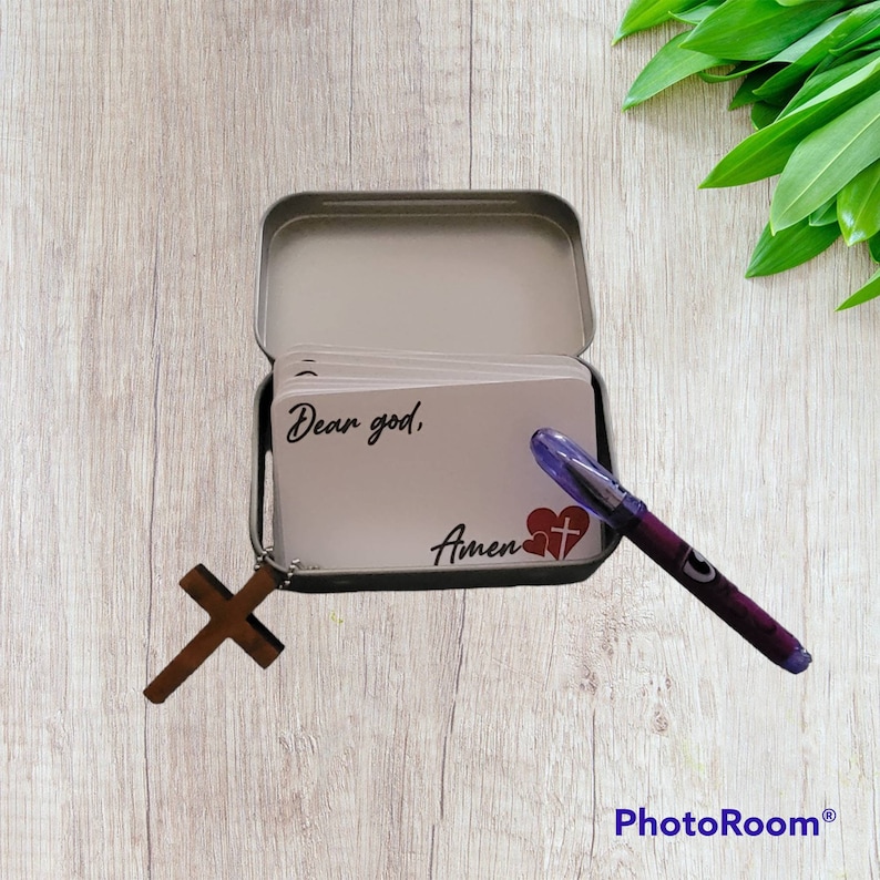 Handmade Prayer Tin, Prayer Cards and Pen. Can Customize - Etsy