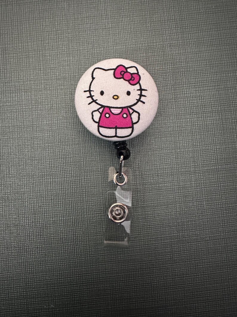 Hello Kitty Badge Reel - Etsy