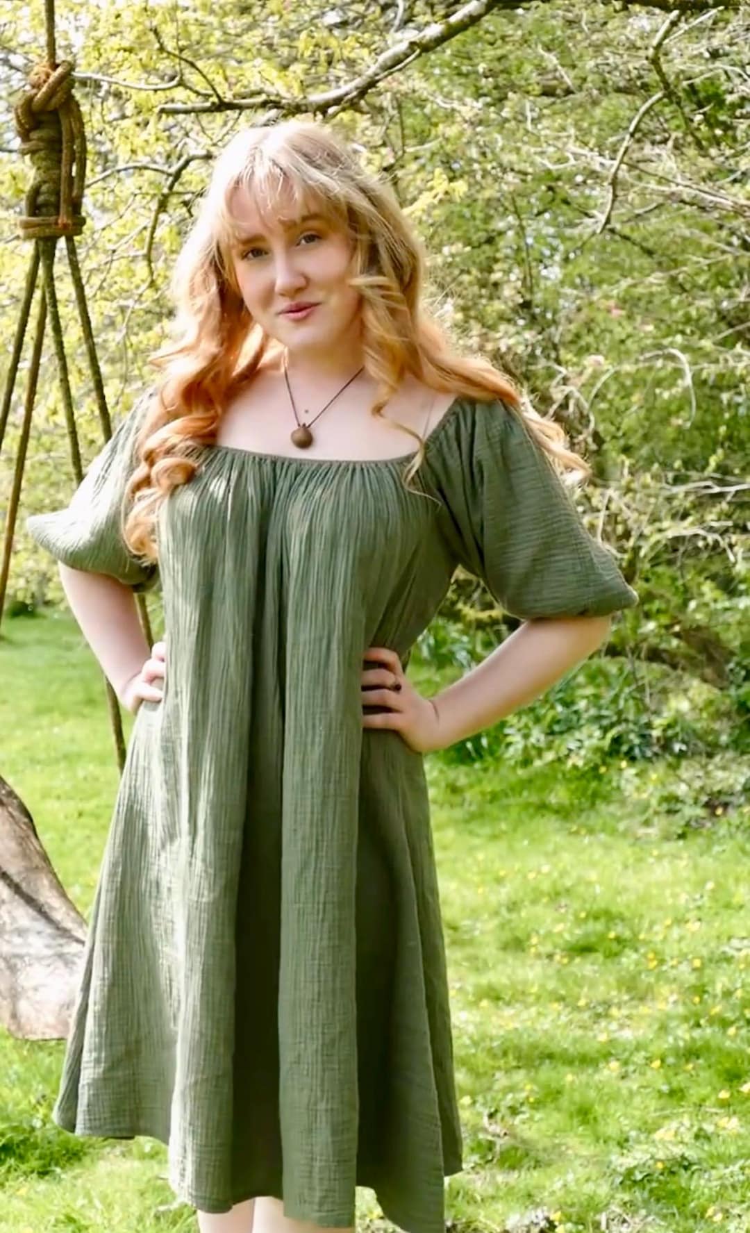 Comfortable Shift Dress for Layering - Cotton Muslin - Cream Black ...