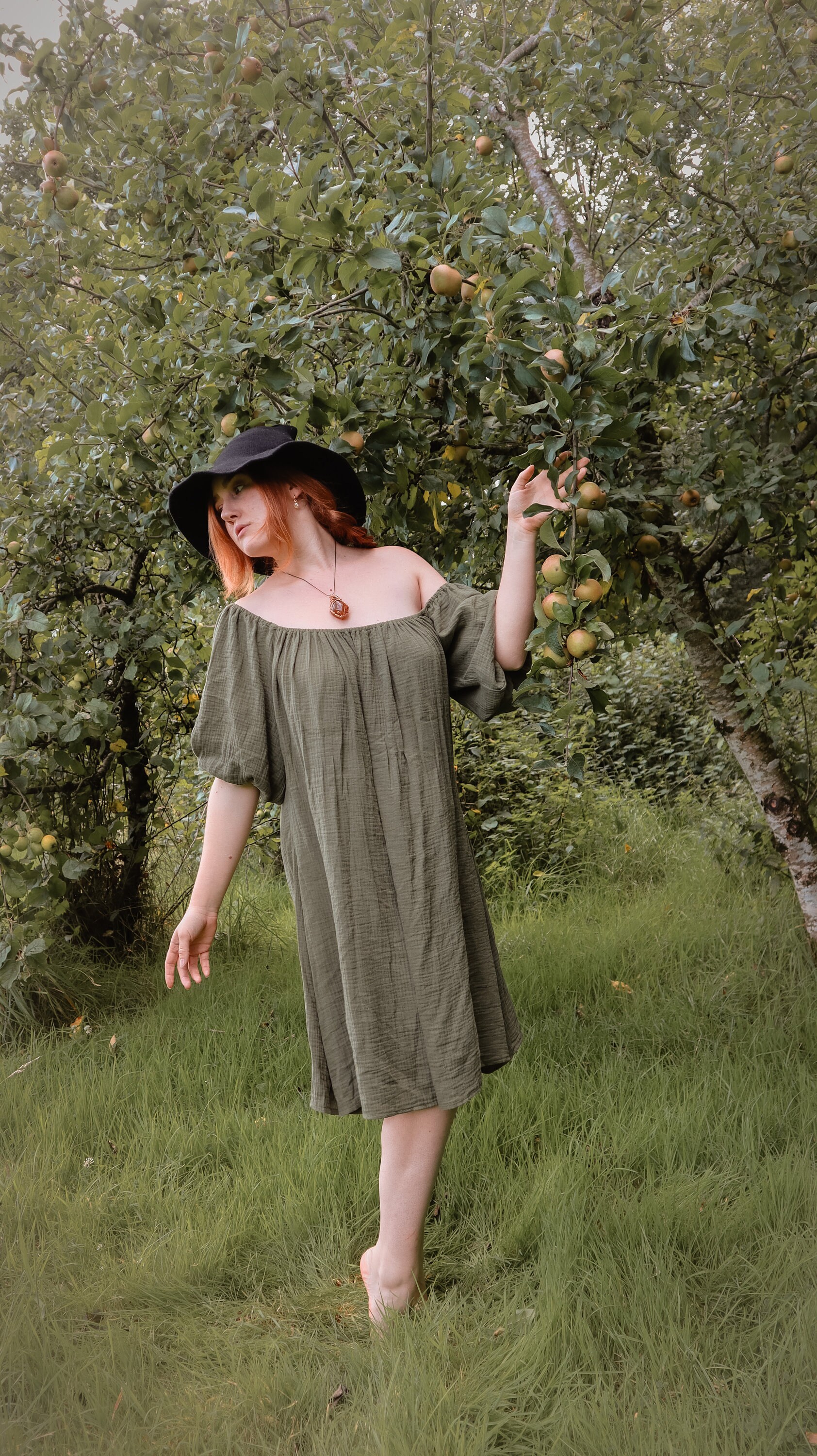 Comfortable Shift Dress for Layering Cotton Muslin Cream Black Green ...