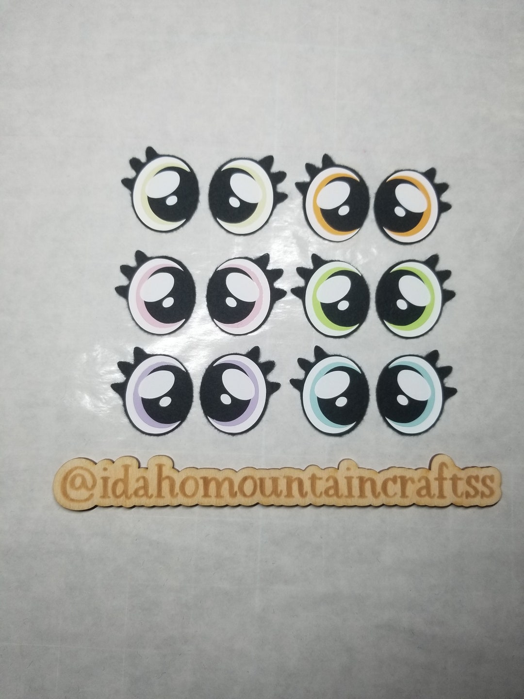 35mm Cute Felt Eyes Options With Eye Lashes and Without, Amigurumi Felt ...