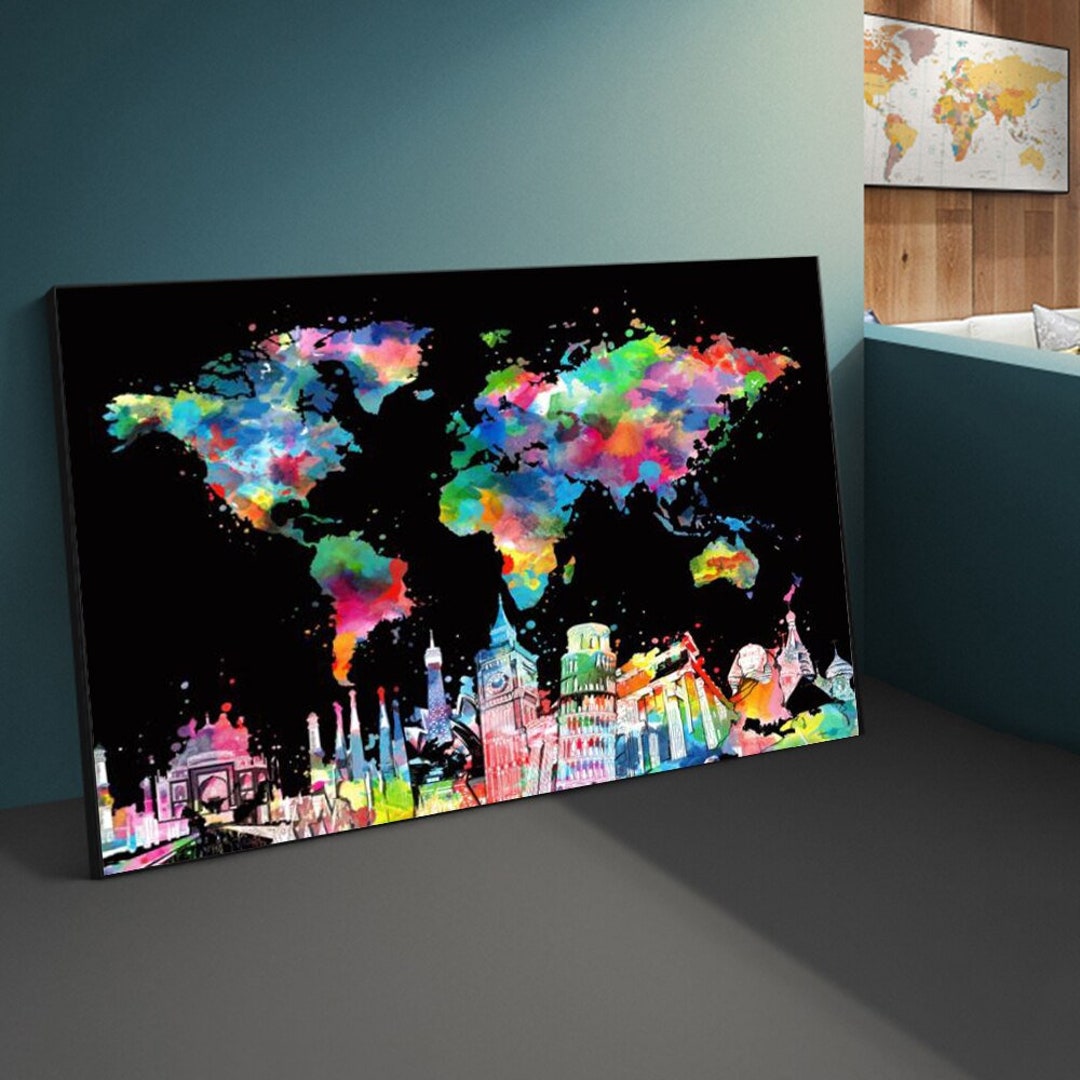 World Poster 3d Printed Poster Custom Size Gift Silk Post Home ...
