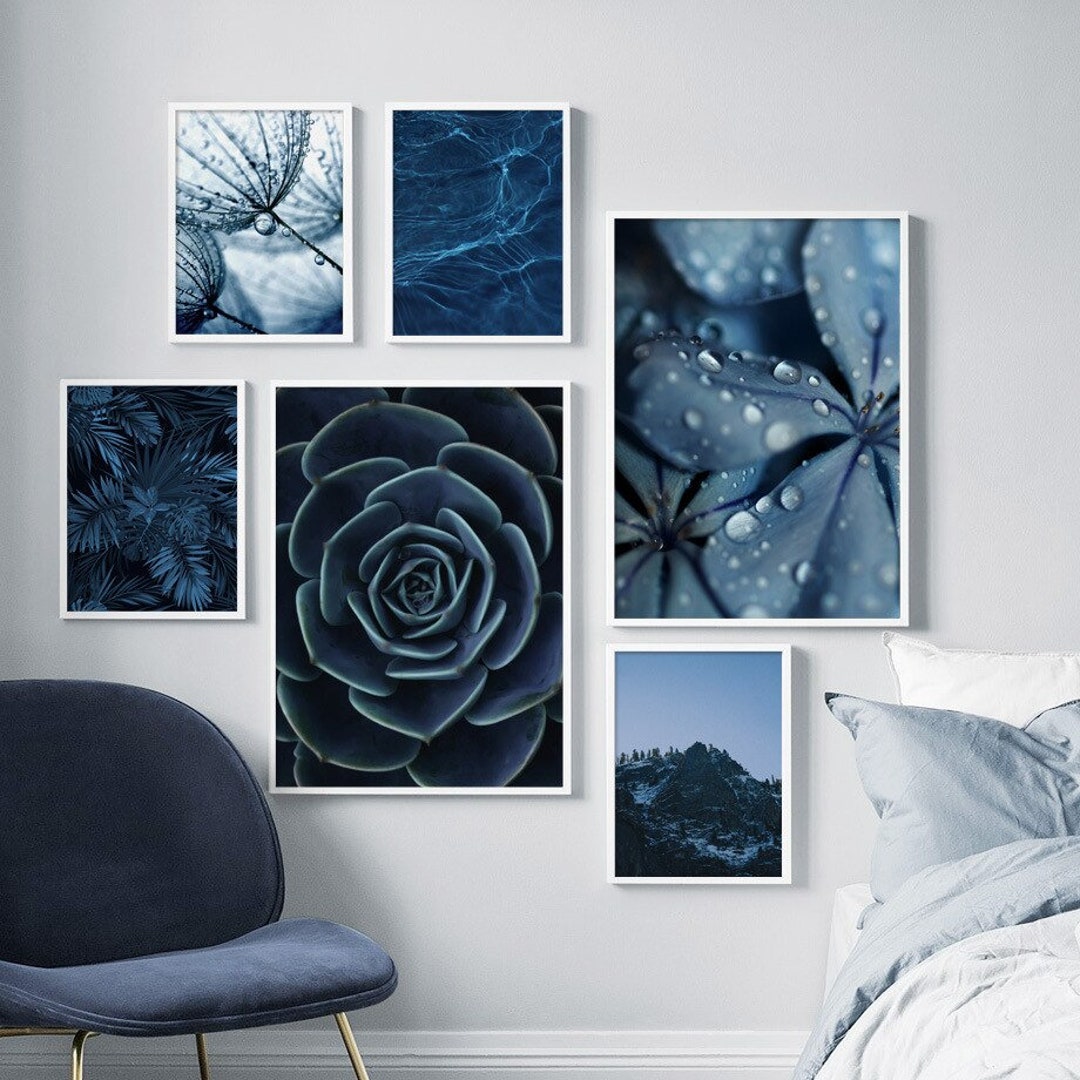 Blue Art Poster 3d Printed Poster Custom Size Gift Silk Post Home ...