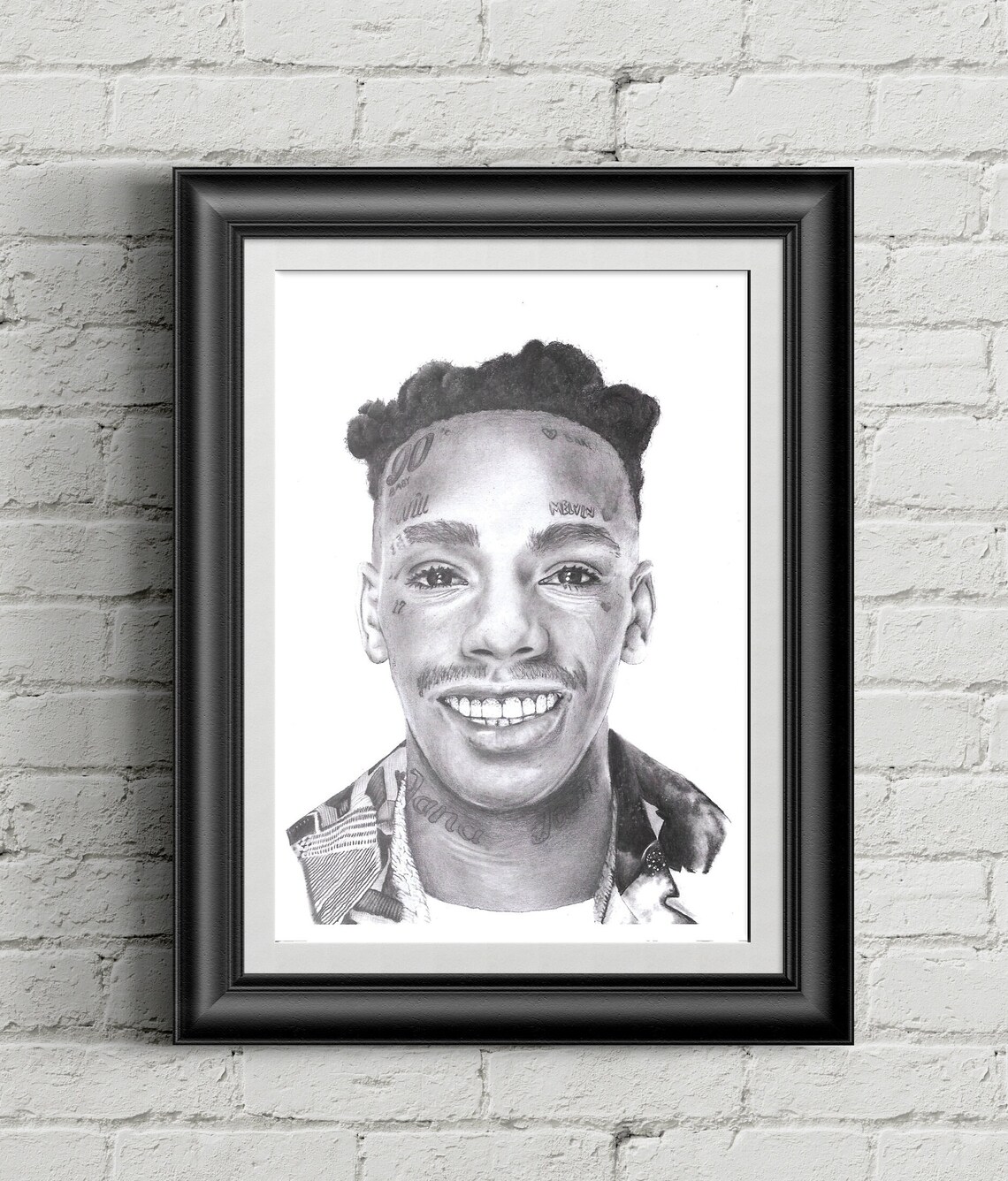 A4 Print of My Original YNW Melly Pencil Drawing. Art by Mel Wall Art ...