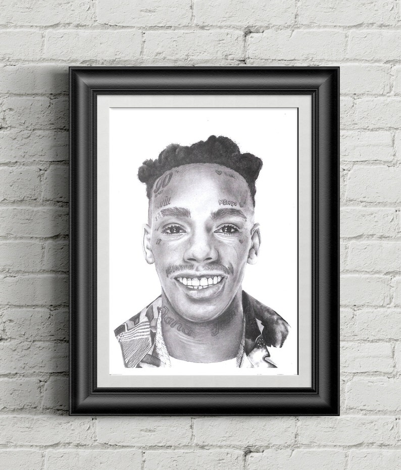 A4 Print of My Original YNW Melly Pencil Drawing. Art by Mel Wall Art ...