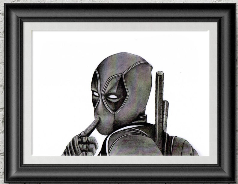 A4 Print of My Original Deadpool Pencil Drawing. Art by Mel Wall Art ...