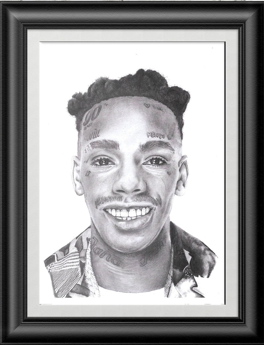 A4 Print of My Original YNW Melly Pencil Drawing. Art by Mel Wall Art ...