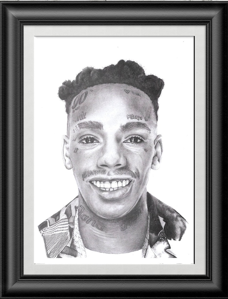 A4 Print of My Original YNW Melly Pencil Drawing. Art by Mel Wall Art ...