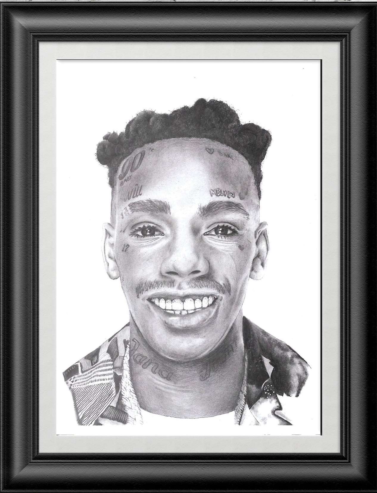 A4 Print of My Original YNW Melly Pencil Drawing. Art by Mel Wall Art ...