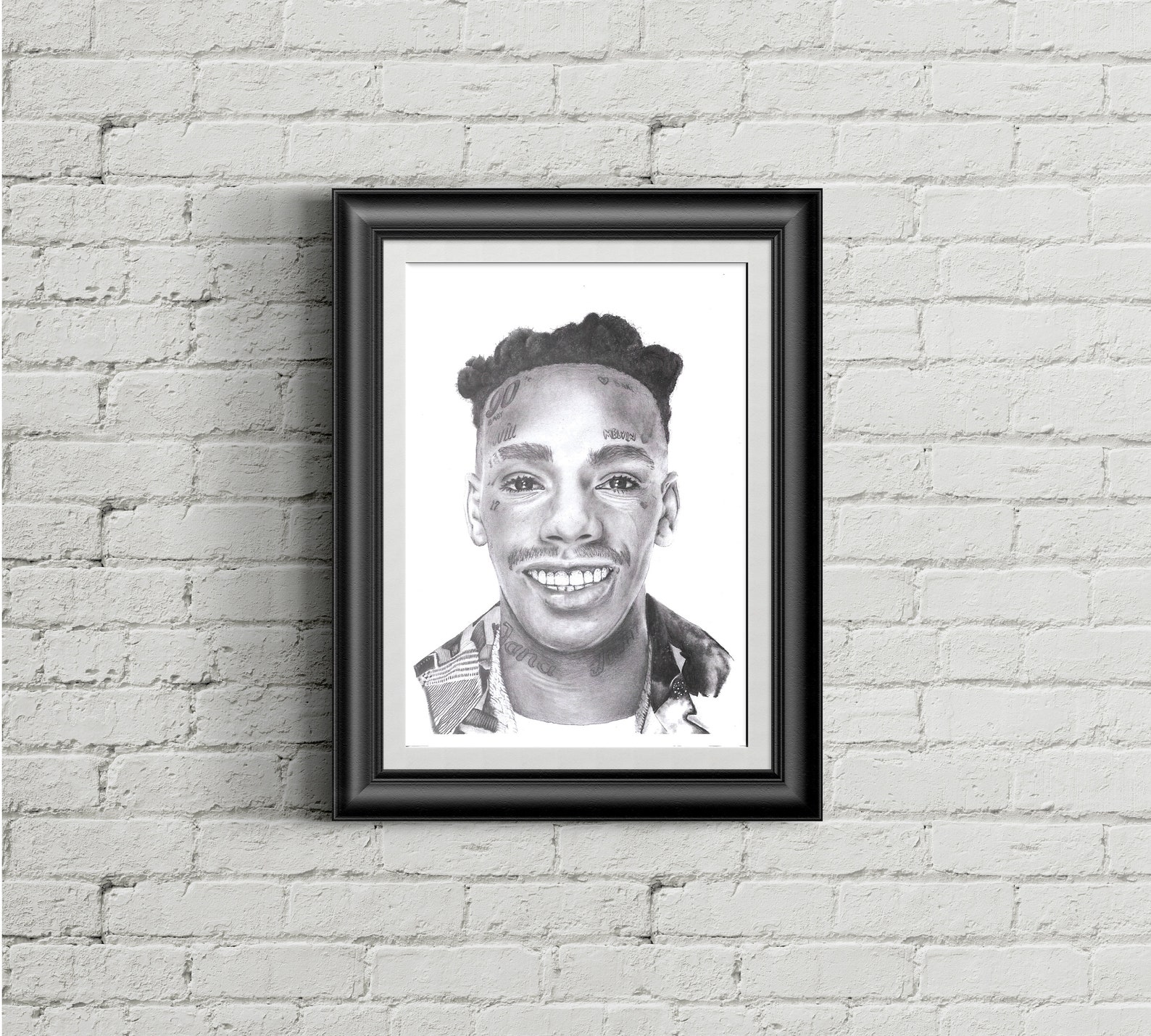 A4 Print of My Original YNW Melly Pencil Drawing. Art by Mel Wall Art ...