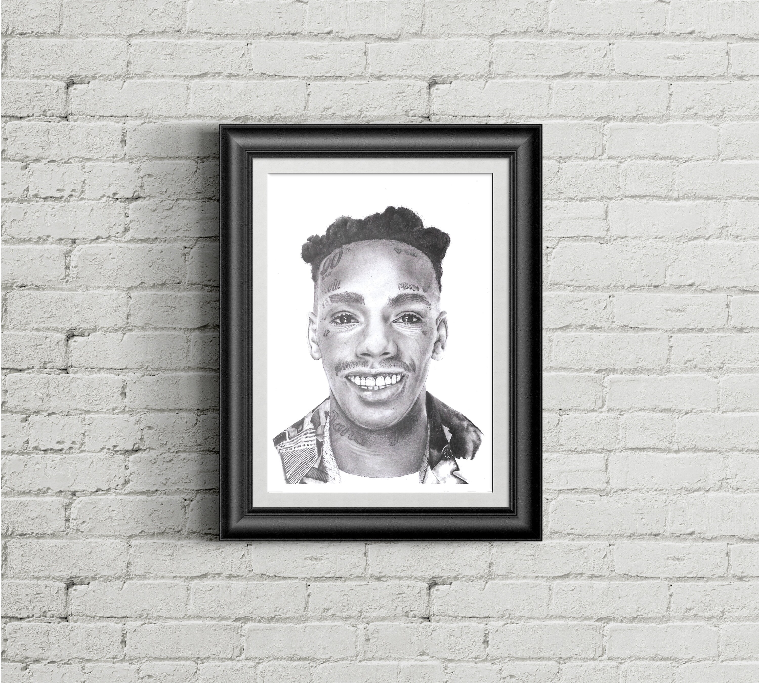 A4 Print of My Original YNW Melly Pencil Drawing. Art by Mel Wall Art ...