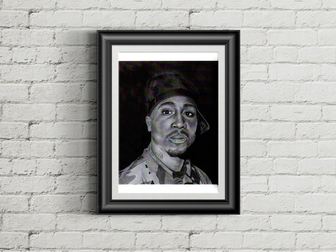A4 Print of My Original Tupac Pencil Drawing. Art by Mel Wall Art. Gift ...