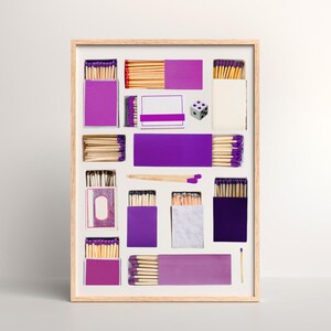 Purple Edition Matchbook Template | DIY Printable Gift | Digital ...