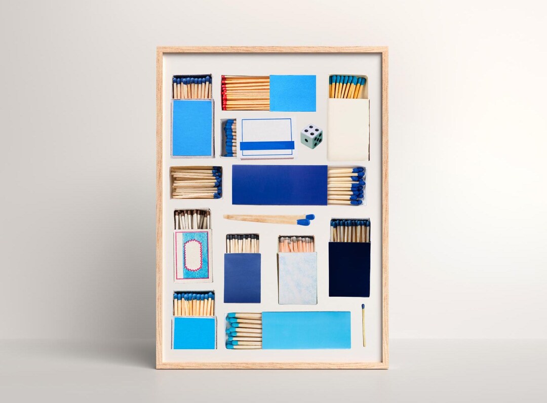 Blue Edition Matchbook Template | DIY Printable Gift | Digital Download ...