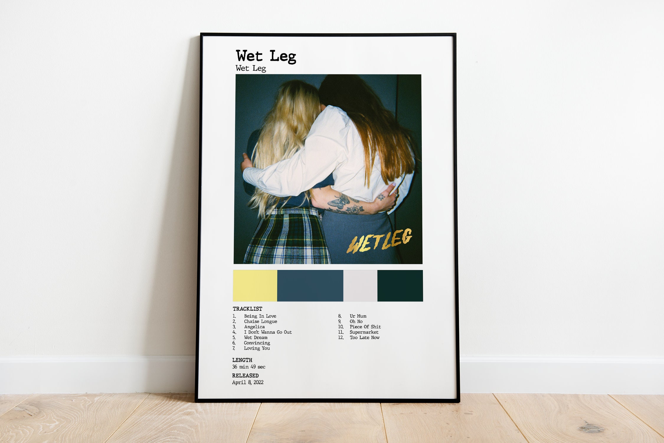 Wet Leg Tour UK 2023 Poster (Und), Wet Leg Rock Band Concert Merch,