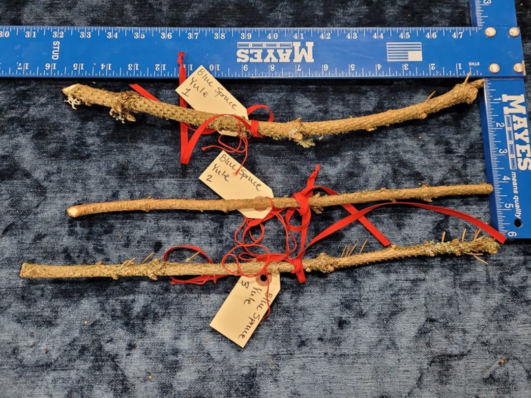 Blue Spruce Wood Wand, Yule 2021 Harvest - Etsy
