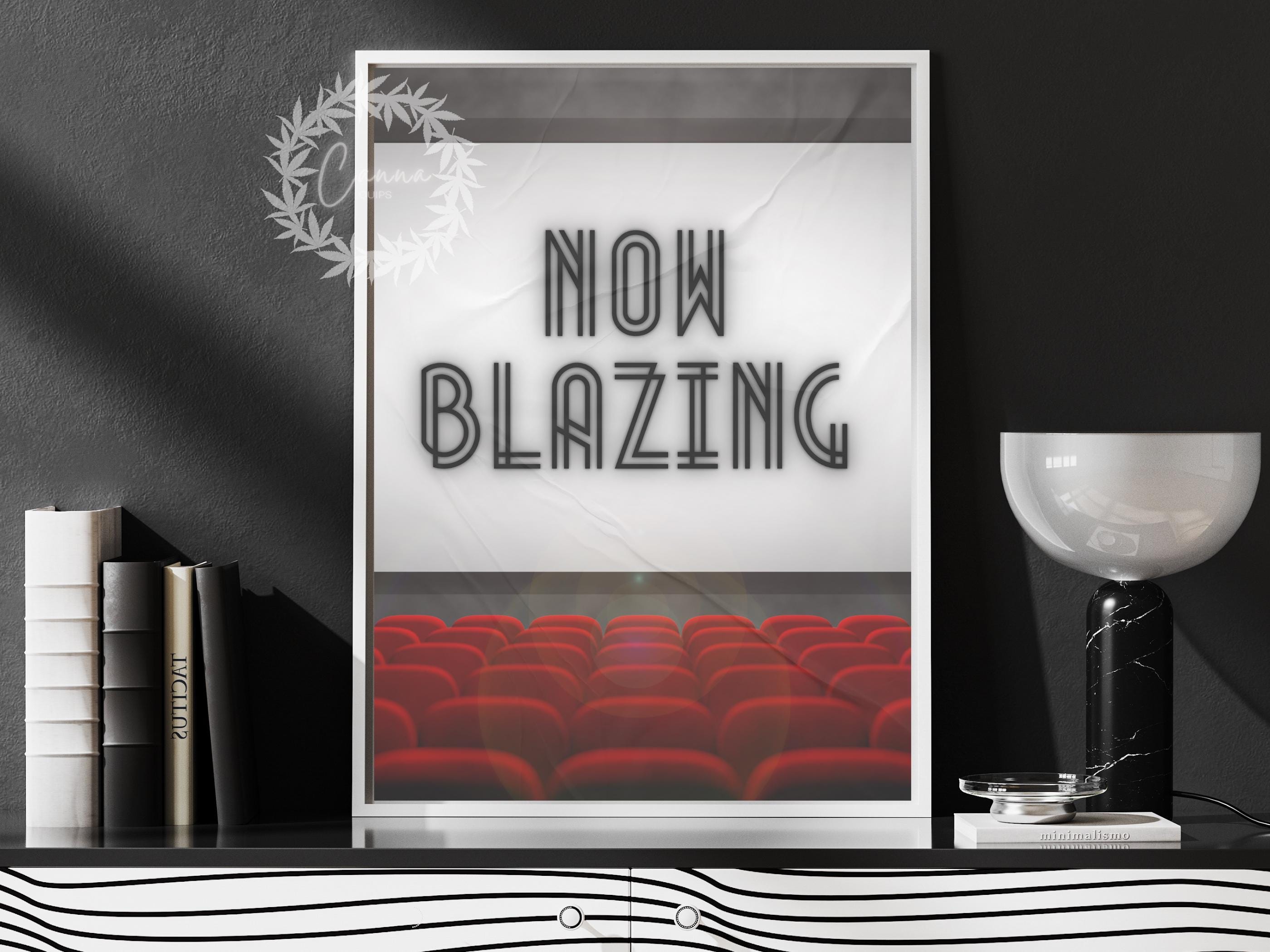 Now Blazing Black Neon Text Poster, Digital Art Print, Printable Wall ...