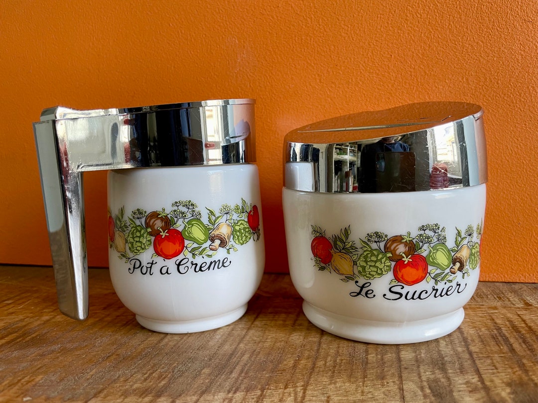 Vintage Gemco Creamer & Sugar Bowl Set - Corningware Spice O'life ...