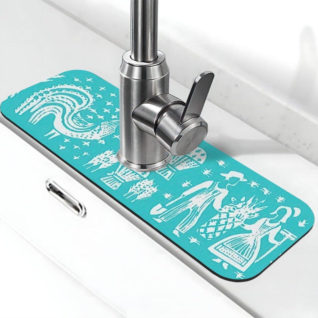 Amish Butterprint Pyrex Faucet Mat | Retro Kitchen Sink Accessory - Etsy