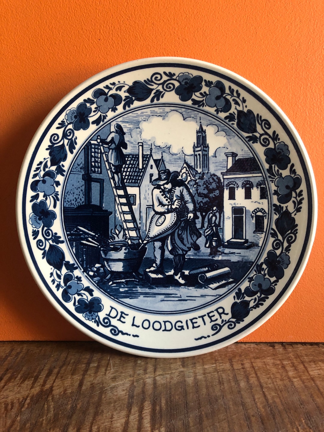 Netherland Holland Porcelain Flo Blue Plates Netherlands Plumber Gift ...