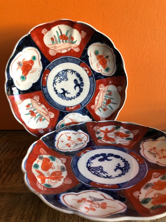 Antique Imari Plate 2x Imari Dinner Plates Made of Imari - Etsy