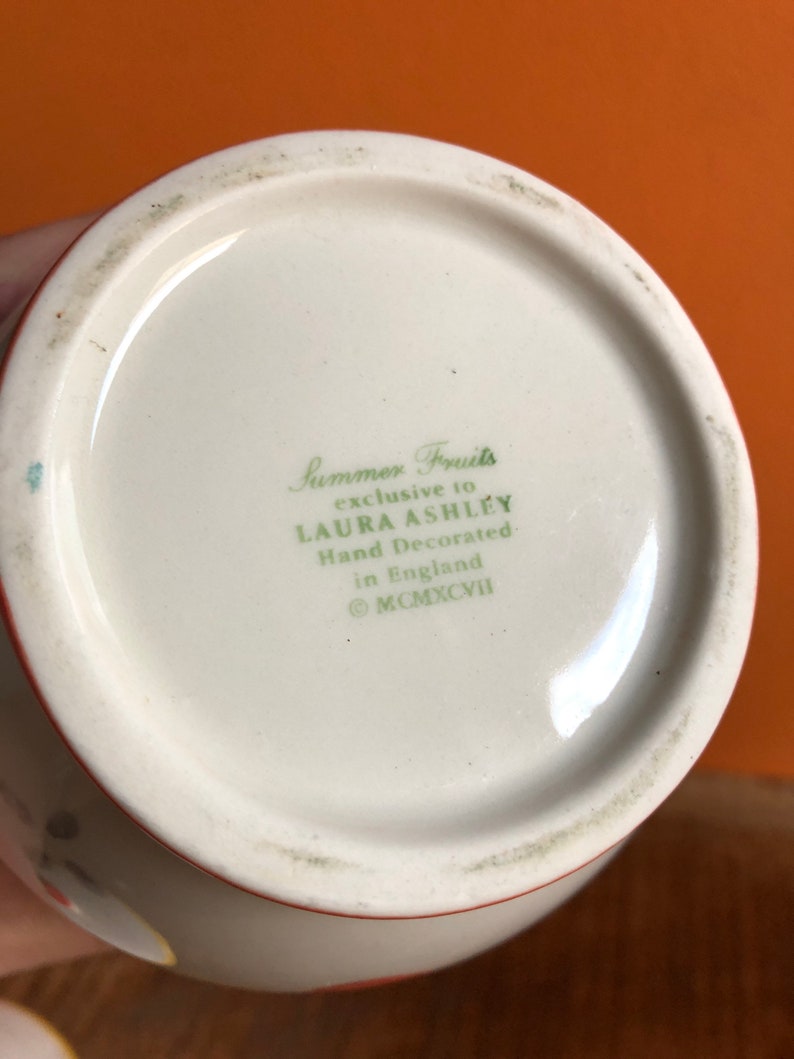 Vintage Laura Ashley Teapot Set - Summer Fruits, Hand-decorated - Etsy UK