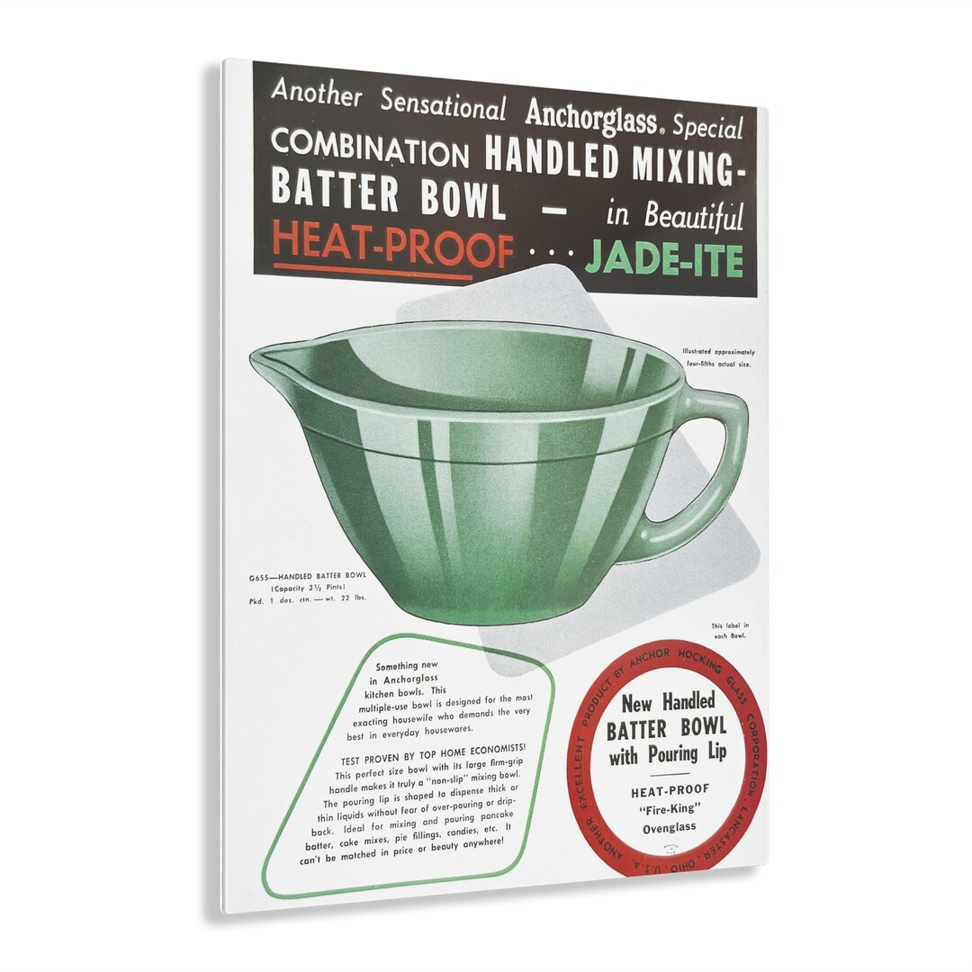 Jade-ite - Jadeite Fire-king Anchor Hocking Vintage Reproduction ...