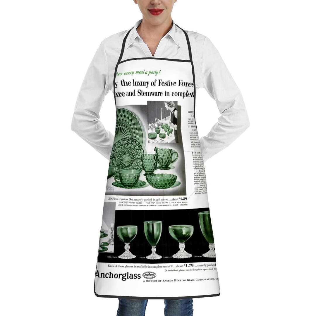 Vintage Anchor Hocking Jadeite Advertisement Apron – Perfect for ...