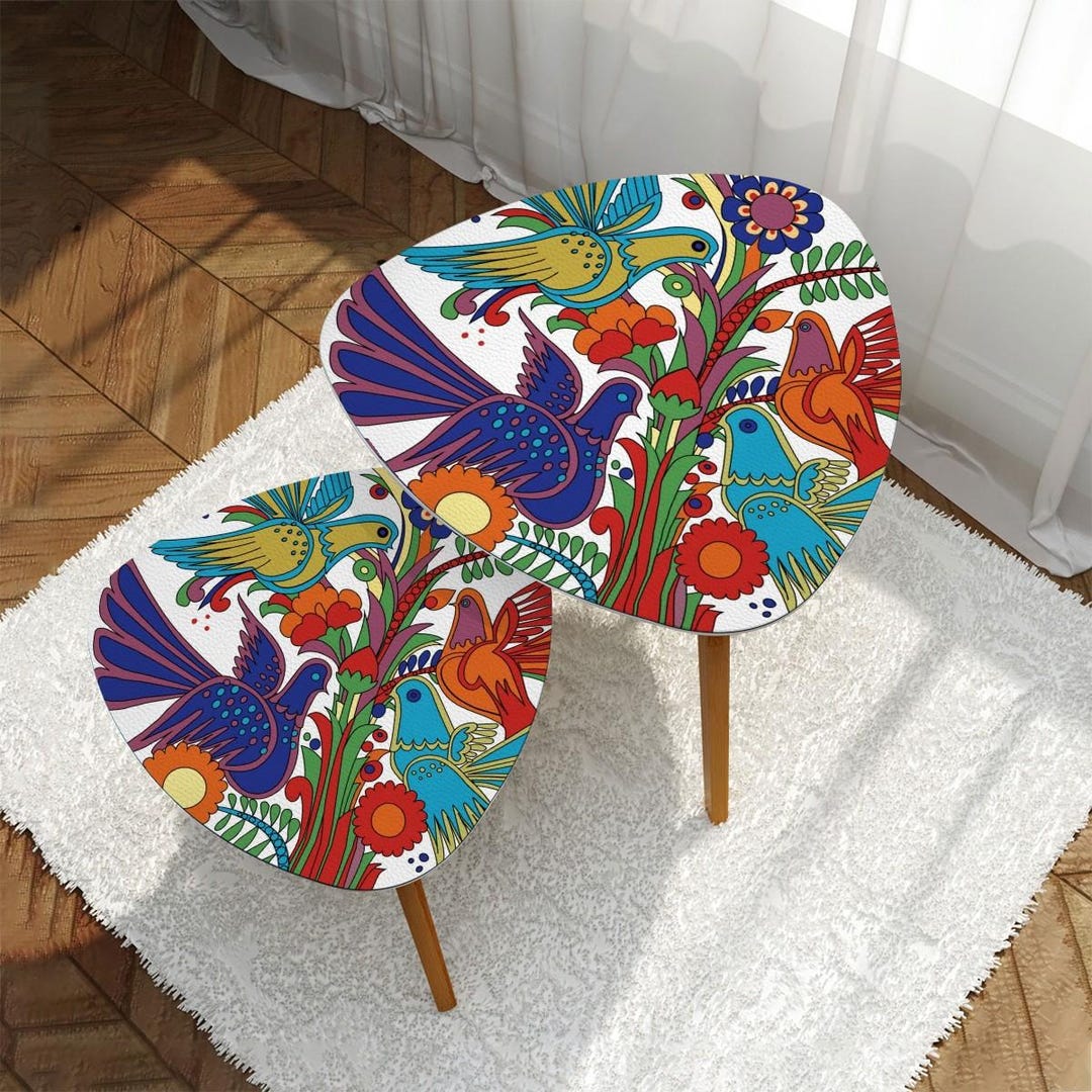 Flower Power Coffee Table Set – 60s & 70s-inspired Retro Nesting Tables ...