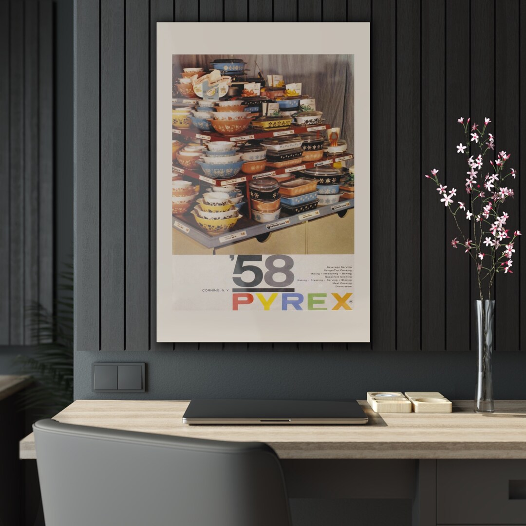1958 Vintage Pyrex Catalog Cover Acrylic Print | Collector's Edition ...