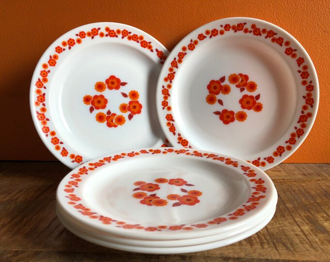 5x Arcopal France Arcopal Lotus 70s Retro Vintage Kitchen Arcopal ...