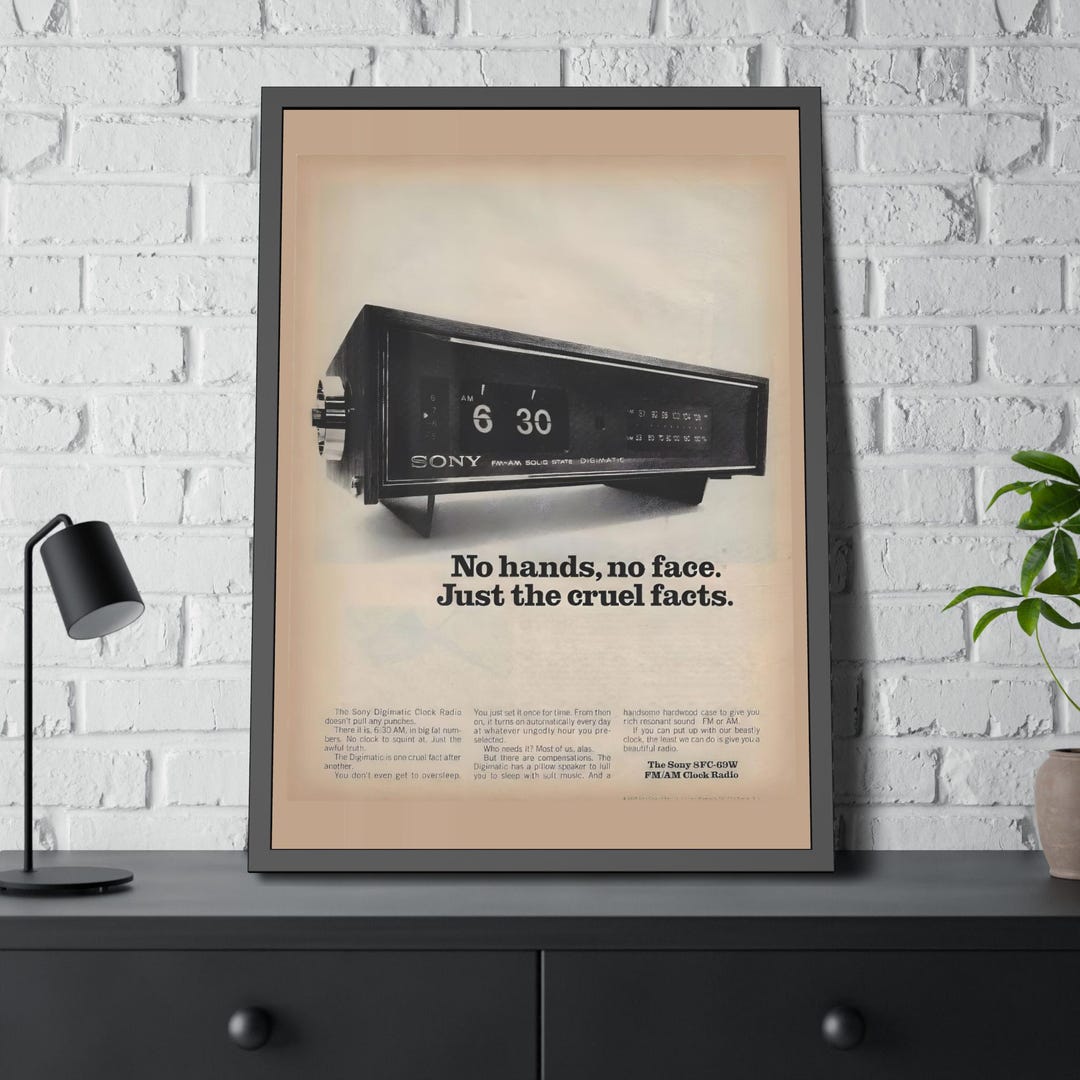 Framed Sony Digimatic Clock Radio Advert | 1970s Retro Wall Art - Etsy