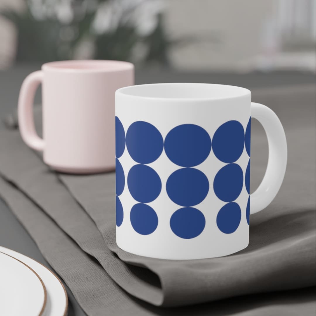 Blue Pyrex Dots Vintage Pyrex Pattern 60s Pyrex Inspired Vintage Blue ...