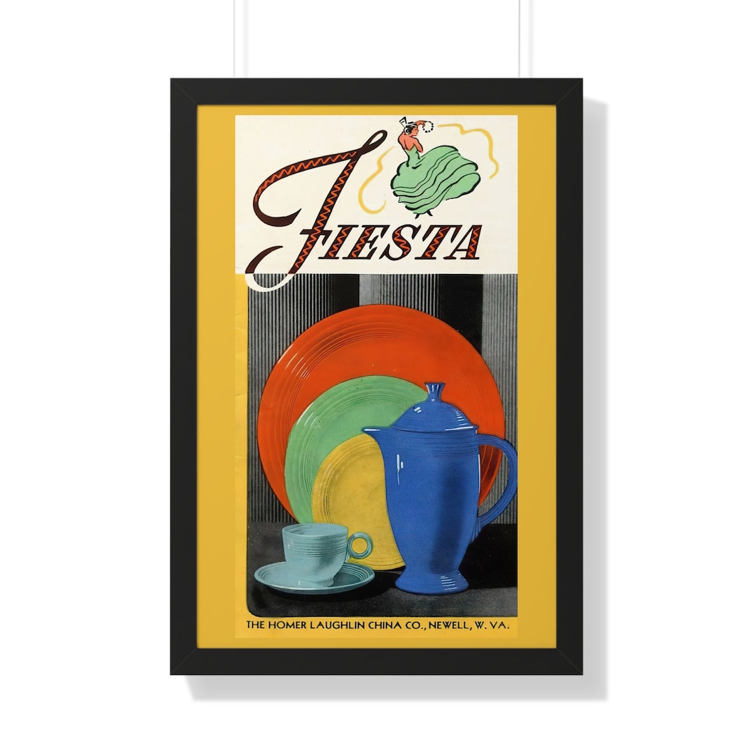 Vintage Fiesta Ware Advertisement Framed Poster - Etsy