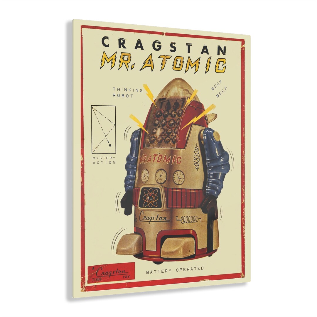 Mr. Atomic Robot Ad Acrylic Print – Mid-century Space Age Wall Art - Etsy