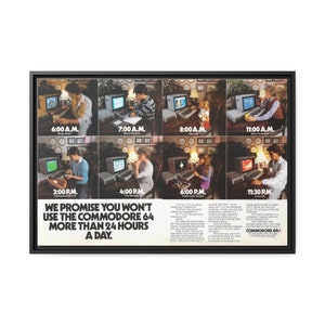 Commodore 64 Vintage Ad Print, 1980s Computer Nostalgia, Retro Tech ...