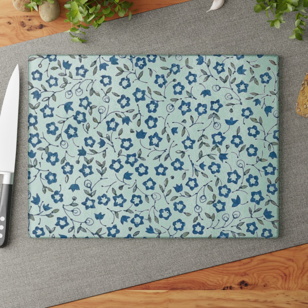 Vintage Corelle Blue Heather Glass Cutting Board - Kitchen Decor - Etsy