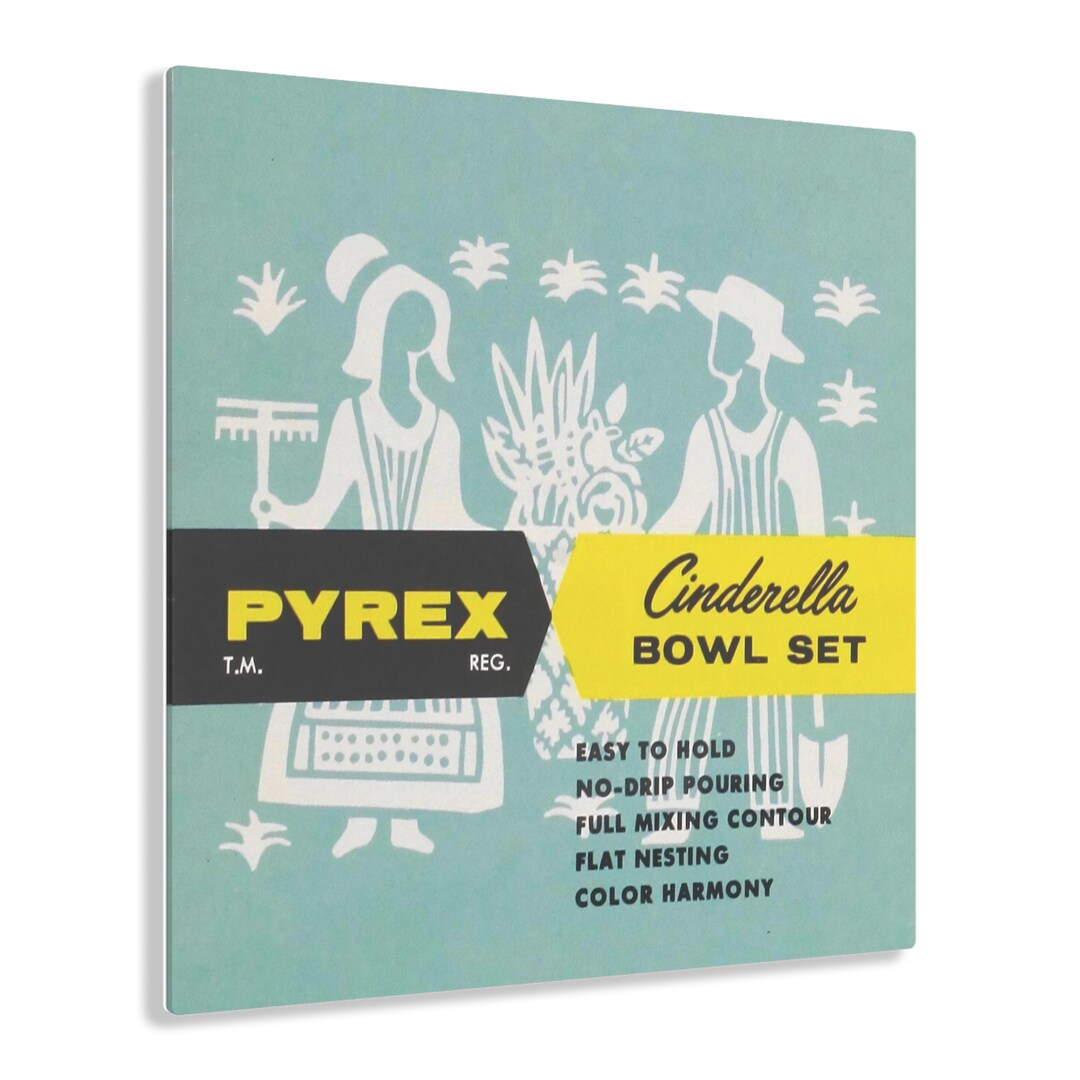 Turquoise Amish Butterprint Pyrex Pattern Acrylic Print Repro | Iconic ...