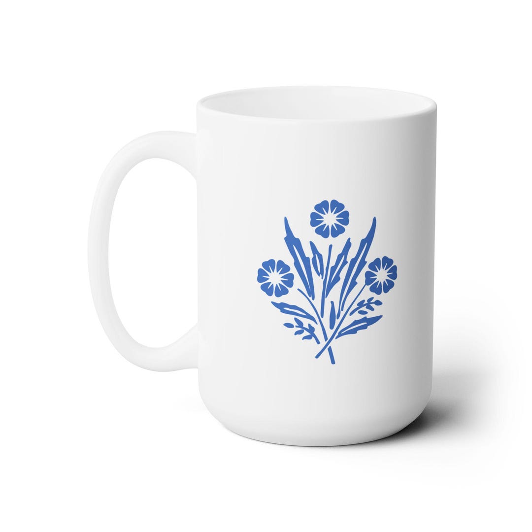 Cornflower Blue Ceramic Mug, Vintage Corningware Reproduction (15oz) - Etsy